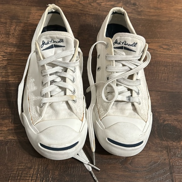 Converse | Shoes | White Converse Jack Purcells M 6w75 | Poshmark